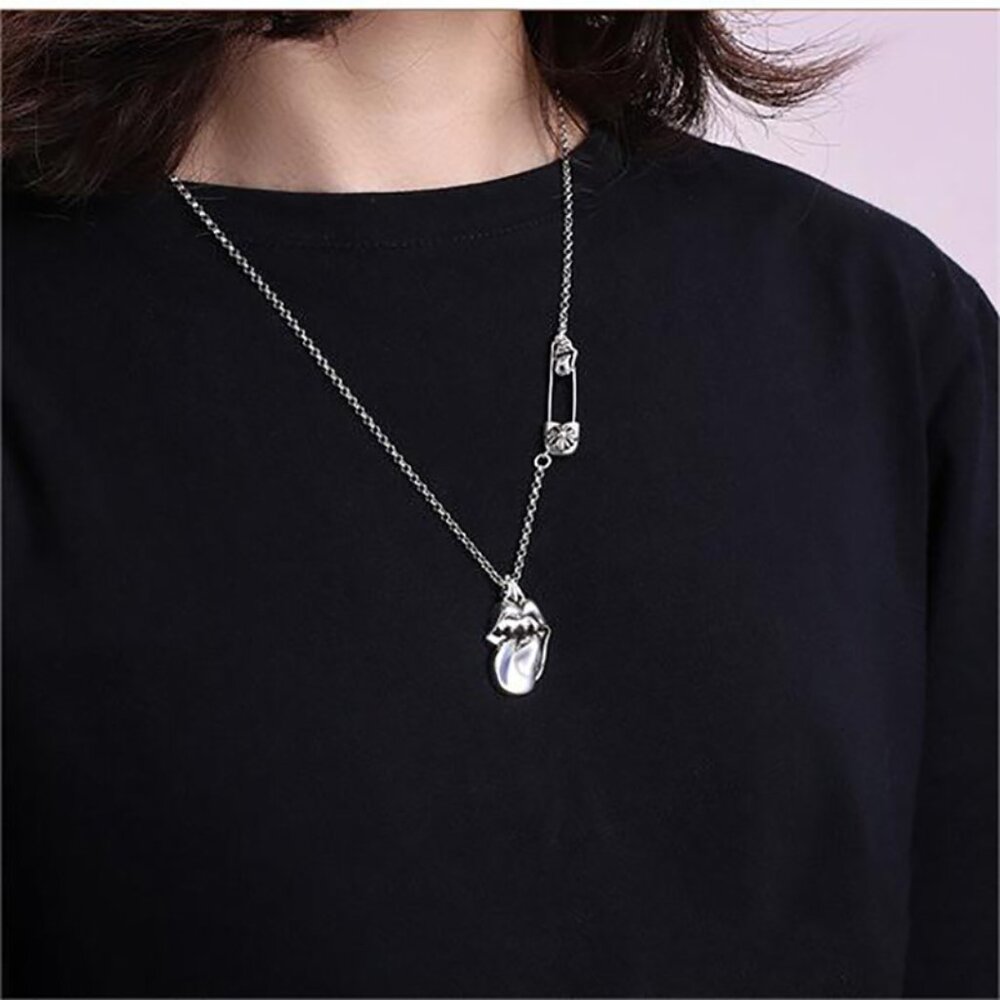 Chrome Hearts New Tongue Pin Creative Style Simple Ne… - Gem